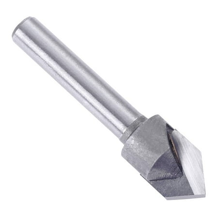 Jinveno 1/4 inch Shank 90 Degree V Groove Router Bit Trimming Milling ...
