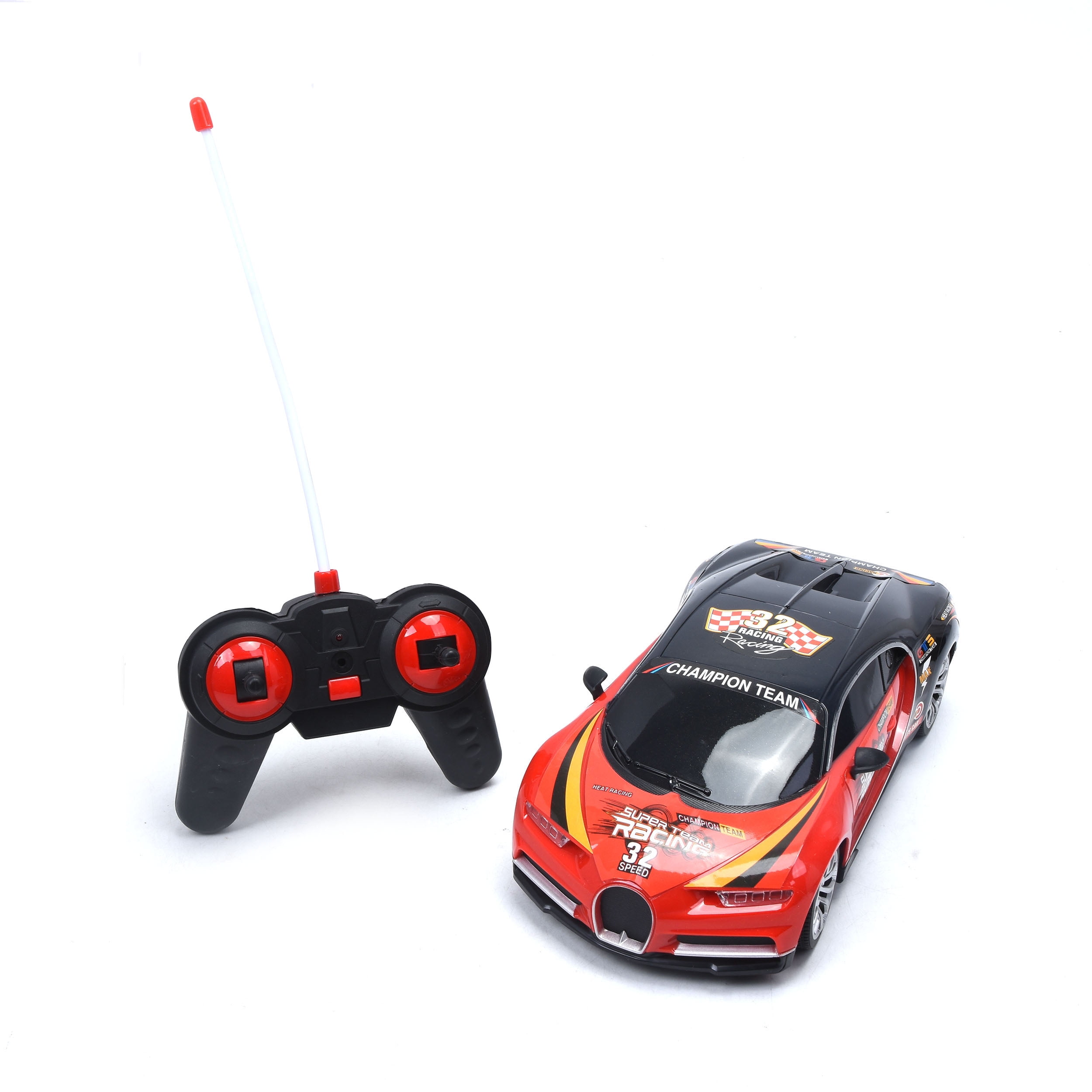 WonderPlay Let's Race! 1:16 4-CH Remote Control Car With Lights - Red ...
