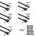 USB 2.0 Male To Female Right Angled/Straight Head Extender Cable Flat ...