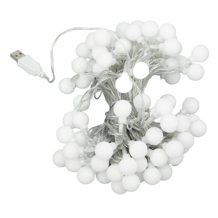 Round String Lights, Waterproof 36H Battery Life USB Charging LED ...