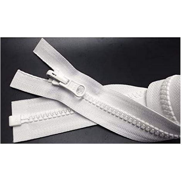 YKK - Vislon Jacket Zipper Reversible Slide YKK #5 Molded Plastic Separating End - White Custom ...
