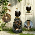 Eagle Outdoor Fountain with 5 Layers of LED Lights,Suitable for Gardens ...