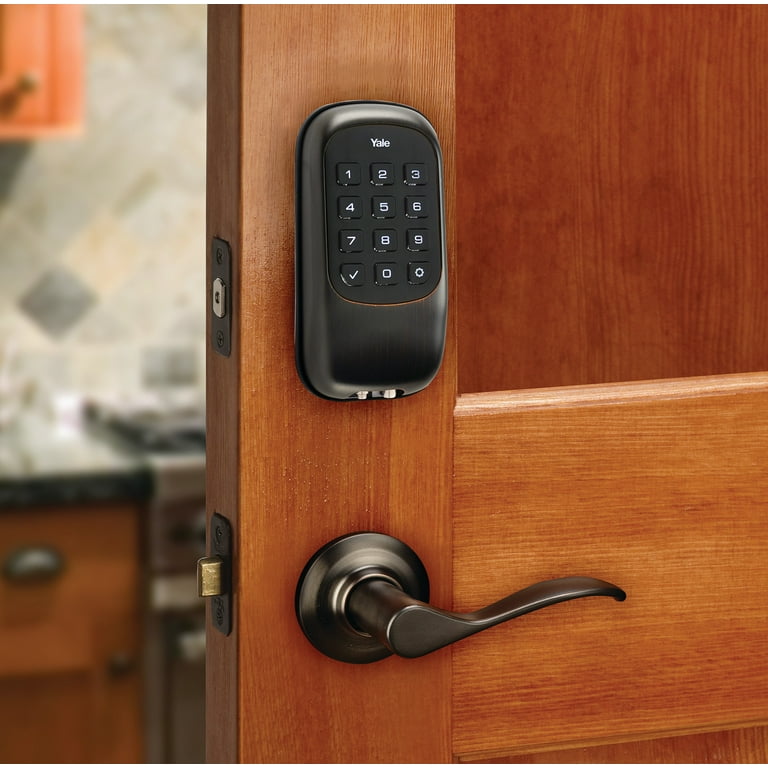 Yale Real Living Keyless Push Button Deadbolt Lock With YRD156 ZW2 0BP