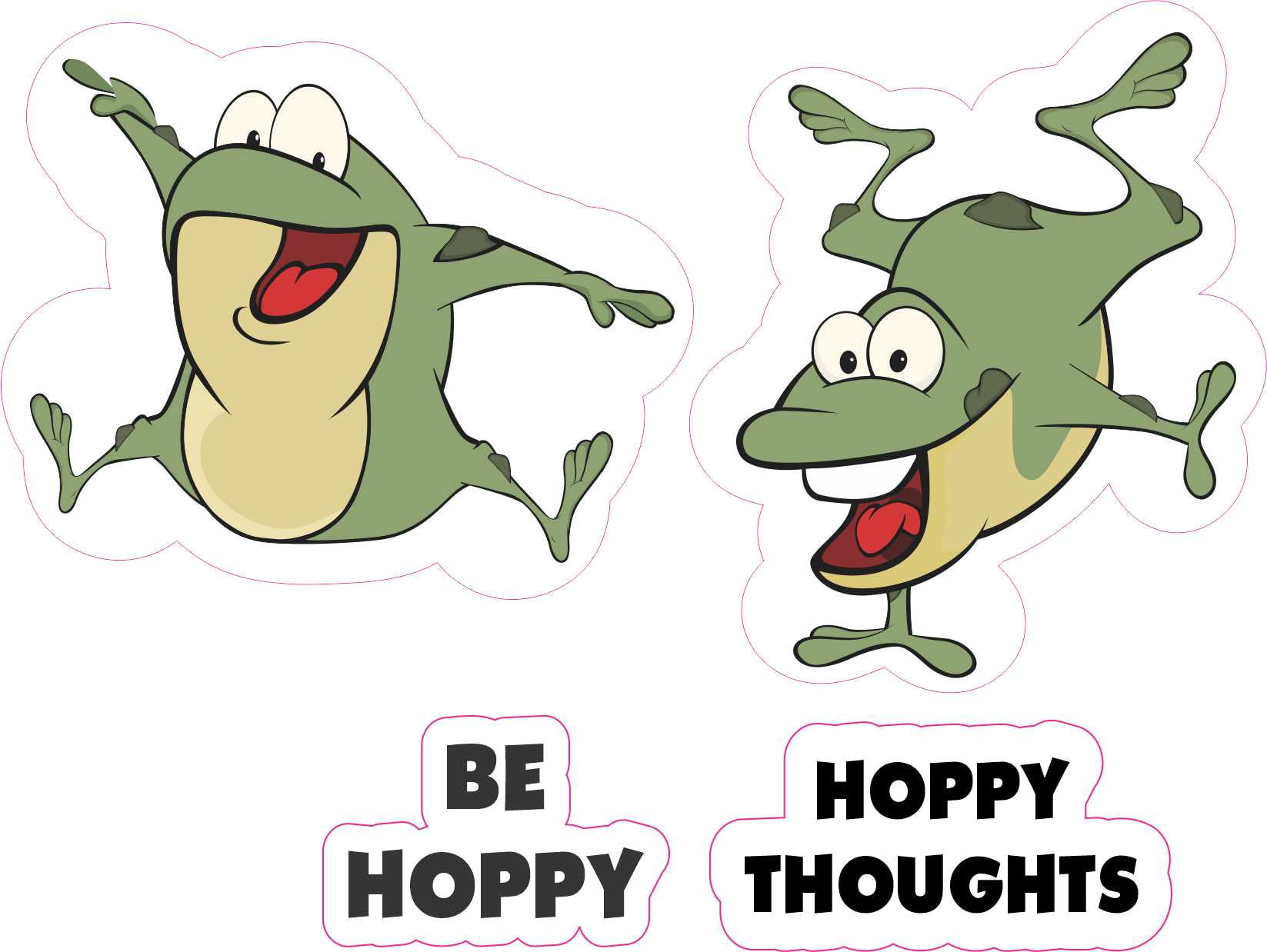 StickerTalk Be Hoppy Toad Vinyl Stickers, 1 sheet of 4 stickers, 1 at ...