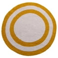 Saffron Fabs Bath Rug, 36" Round, Two Tone Reversible Solid Color ...
