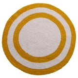 Saffron Fabs Bath Rug, 36" Round, Two Tone Reversible Solid Color ...