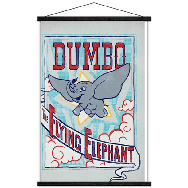 Disney Dumbo - Circus Poster Wall Poster with Magnetic Frame, 22.375" x ...