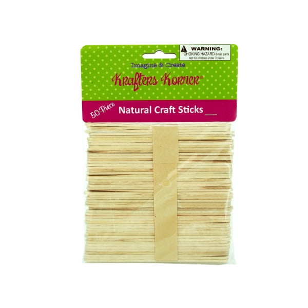 Flat Natural Wood Craft Sticks (Pack Of 25) - Walmart.com - Walmart.com