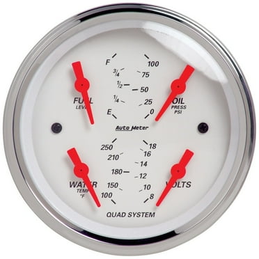 AUTO METER 1396 3-1/8IN SPEEDO, 120 MPH, W/TRIP, MECH, ARCTIC WHT ...