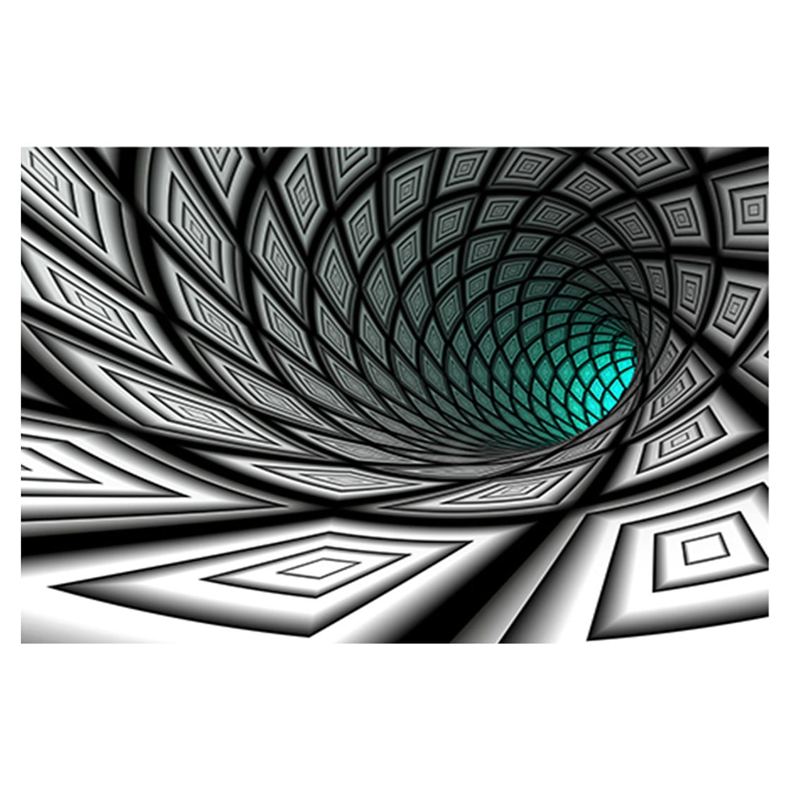 3D Optical Illusion Rug Colorful Vortex Trippy Realistic Area Rugs for ...