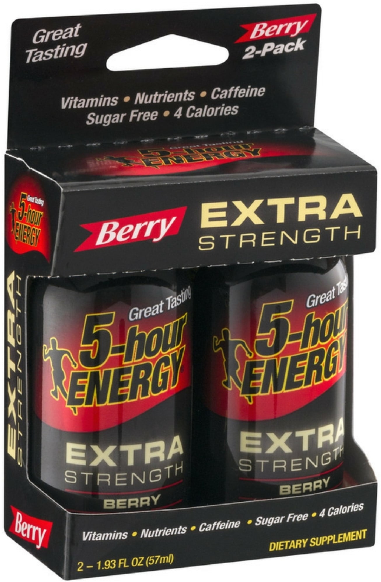 4 Pack - 5 Hour Energy Extra Strength Liquid Energy Shot Berry 4 oz ...