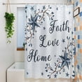 Blue Texas Star Shower Curtains for Bathroom, Vintage Berry Faith Love ...
