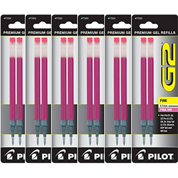 Value Pack of 6 - Pilot G2 Gel Ink Refills for Rolling Ball Pen, Fine ...