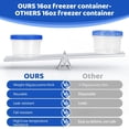 16oz-10 Pack Food Storage Jars & Containers, Stackable Heavy Duty ...