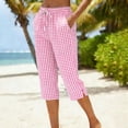aidice Womens Casual Capris High Waisted Breathable Loose Fitting ...