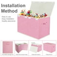 Homyfort Large Collapsible Toy Box for Girls - Pink, Double Handles ...