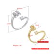 US Charm Initial Letter Ring Alphabet A-Z Gold Silver Adjustable Open ...