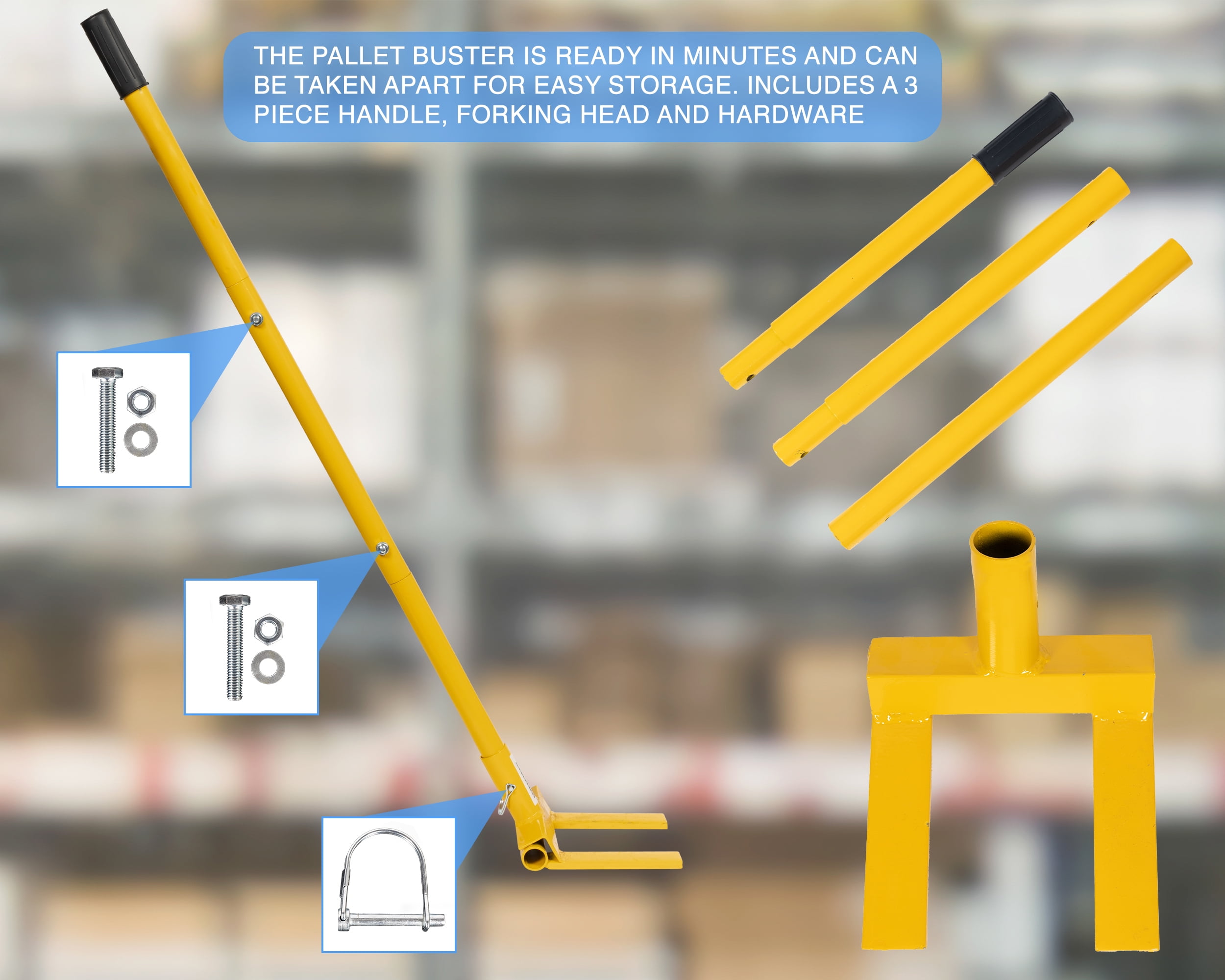 Buy Vergo Pallet Buster, Heavy Duty Industrial Pallet Breaker with 44.5 ...