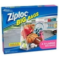 Ziploc Big Bags XL Storage Bags, 4 Count, Large Plastic with Double ...
