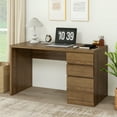 Vikiullf 53 inch Computer Desk with File Drawers (Walnut Oak) - Walmart.com