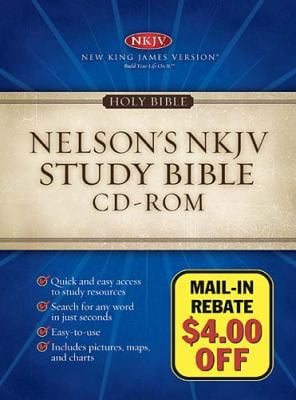 Pre-Owned Holy Bible: New King James Version, Nelson's Study Bible (CD ...