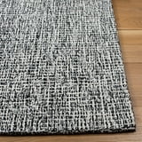 SAFAVIEH Abstract Delia Geometric Striped Wool Area Rug, Black/Ivory, 6 ...