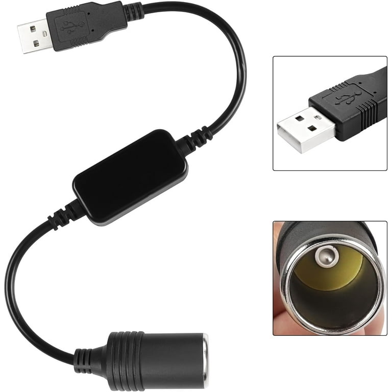 Arecord usb a male to 12v car cigarette lighter socket female converter store