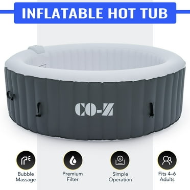 CO-Z Inflatable Hot Tub 5ft Indoor Outdoor Spa with 120 Jets Heater ...