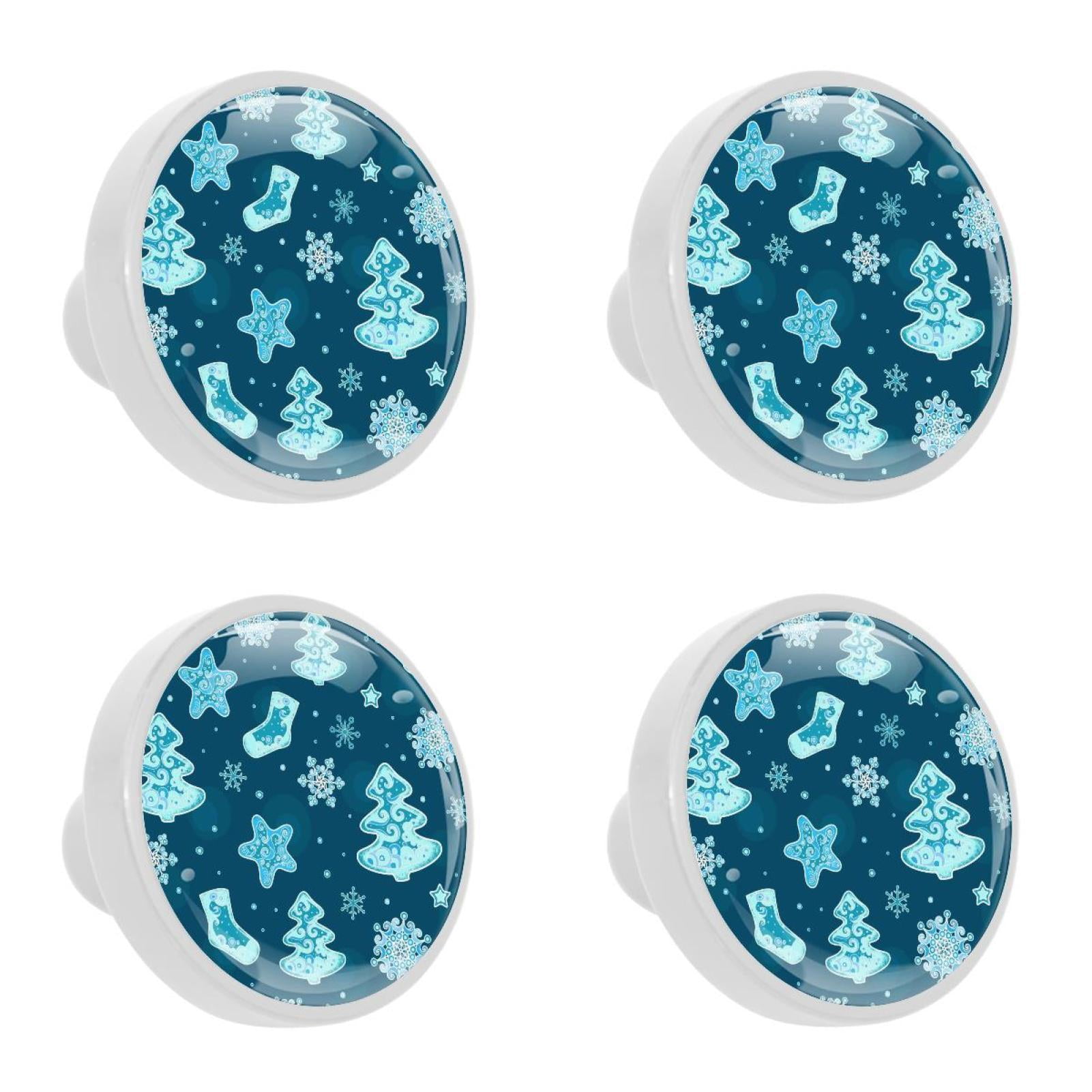 4 Pcs Snowflake Stocking Knobs for Kitchen Cabinet Cupboard Dresser ...