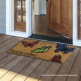 "Briarwood Lane Welcome Mat - Butterflies Spring Coir Doormat, 18"" x ...