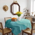 Abstract Teal Ombre Beach Texture Table Cloth 60x60in, Waterproof ...