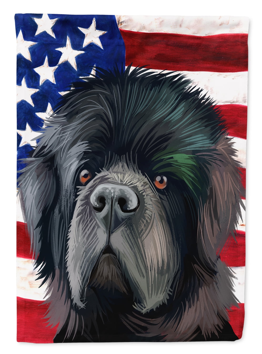 Newfoundland Dog American Flag Garden Flag - Walmart.com - Walmart.com