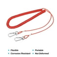 Uxcell 9.8ft Heavy Spring Fishing Coiled Lanyard Extension Cord Tether ...