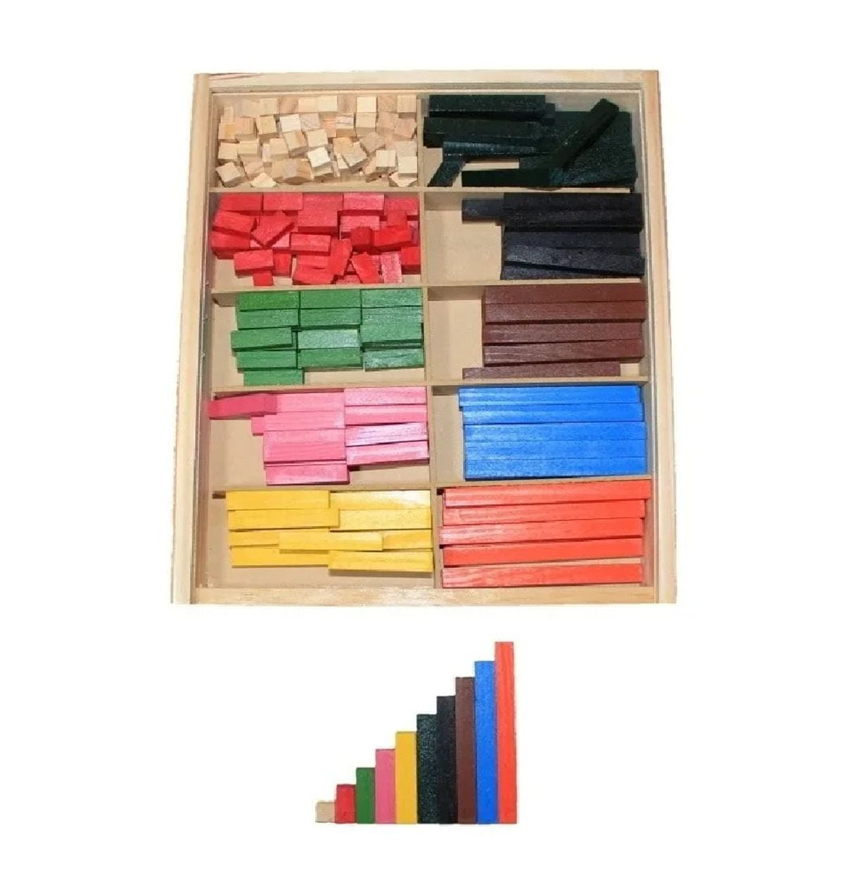 Regleta de cuisenaire de Madera Diferentes Colores y Medidas (Regleta ...