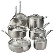 Tramontina 10-Piece Tri-Ply Clad Stainless Steel Cookware Set, with Glass Lids - Walmart.com