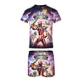 2PCS Boys Power Team Ran-,Ger2 Rash Guard Swimsuit Short Sleeve ...