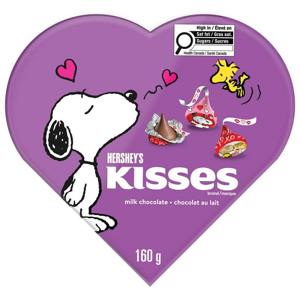 Hershey's Kisses Snoopy Milk Chocolate Heart 160g, 12pk, Kisses Snoopy ...