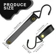 LELE LIFE 8pcs Leather Metal S Hooks for Hanging, S Hook for Closet Rod ...