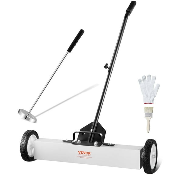VEVOR 24-Inch Magnetic Sweeper with Wheels, 50 lbs Capacity, with ...