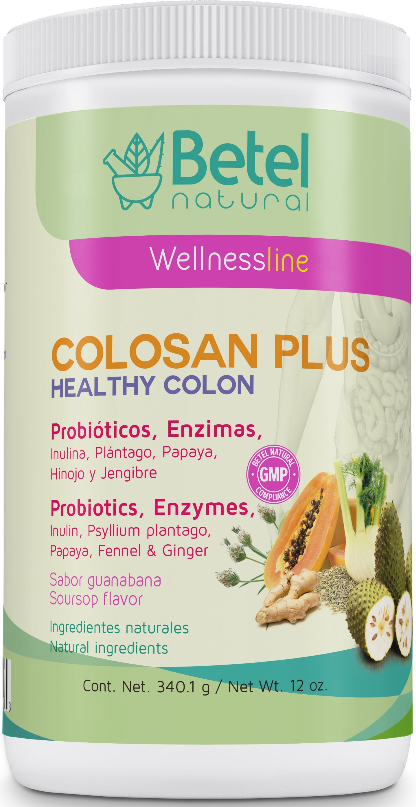 Colosan Plus Colon Cleanse Guanabana Flavor- Whole Psyllium Husk with ...