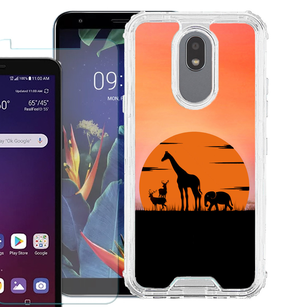 For LG Tribute Royal / LG Prime 2 Case, 3-Layer Hybrid Bumper Phone ...