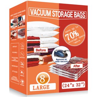 (4) Slider Jumbo 2.5 Gallon Storage Bags Strong Thick Clear Plastic Bag ...