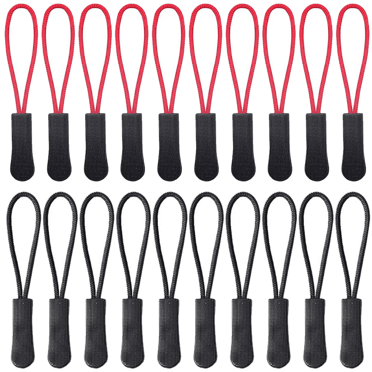 20 PCS Zipper Pulls, Cord Zipper Extension Pulls Zipper Tab Zipper Tags ...