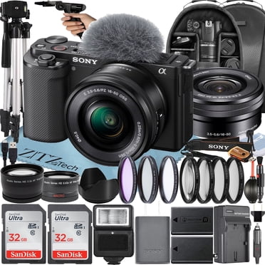 Sony ZV-E10 Mirrorless Vlog Camera with Deco Gear Case, Software ...