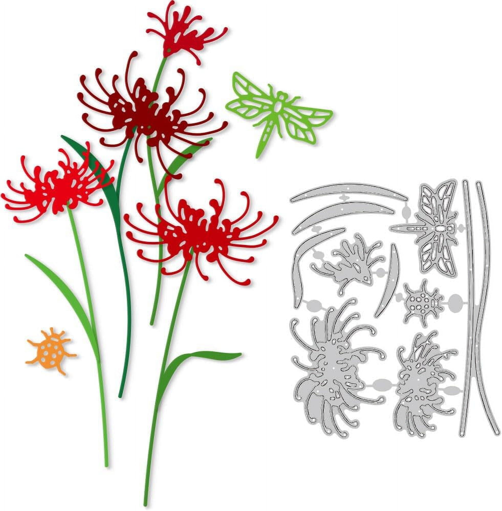 Troqueles de corte Equinox Flowers de 3 estilos, troqueles de acero al ...