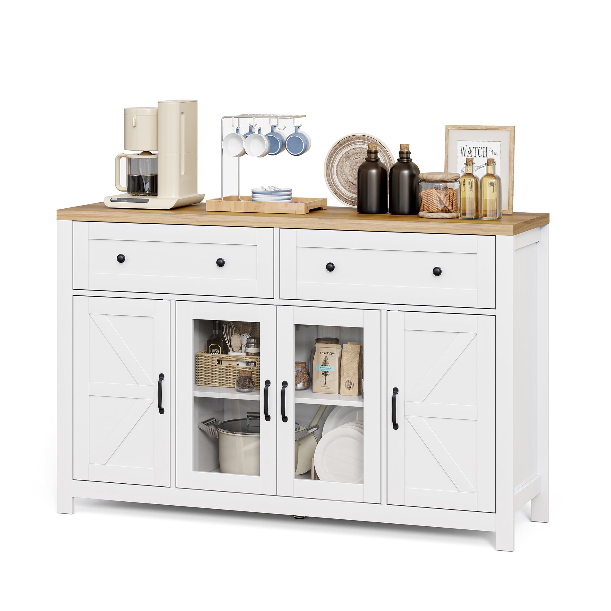 Click here for Marnur Sideboard Buffet Cabinet Farmhouse Style  5... prices