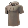 Spandex for Mens Fall Winter Short Sleeve Brunch Crochet with Hood ...