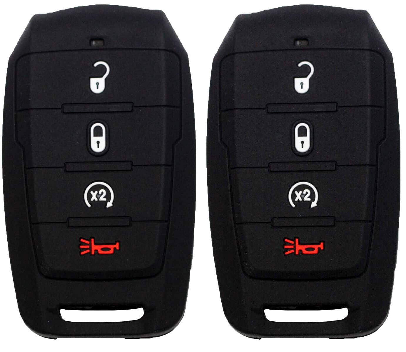 Dobrev 4 Button Silicone Cover Keyless Entry Fob Case Skin Protector ...