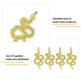 4Pcs Alloy Lapel Pin Backs for Backpack Clothes Snake Golden 23x50.5mm ...