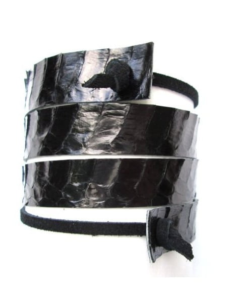 Western Hatband Hat Band Black Snake Skin W Ties New! - Walmart.com